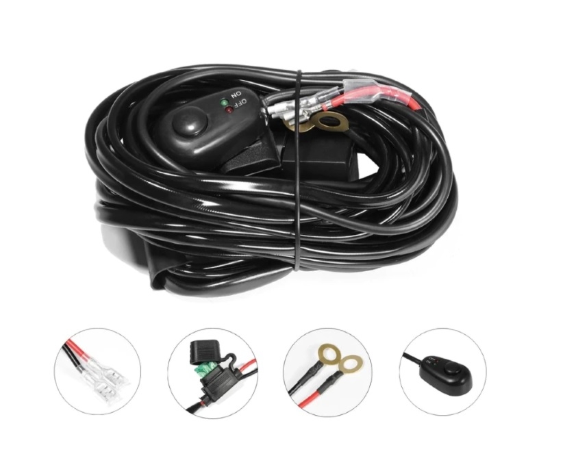 Cablaj Pentru LED Bar, Proiector, cu Releu si Buton On/Off 300W, 12V ...