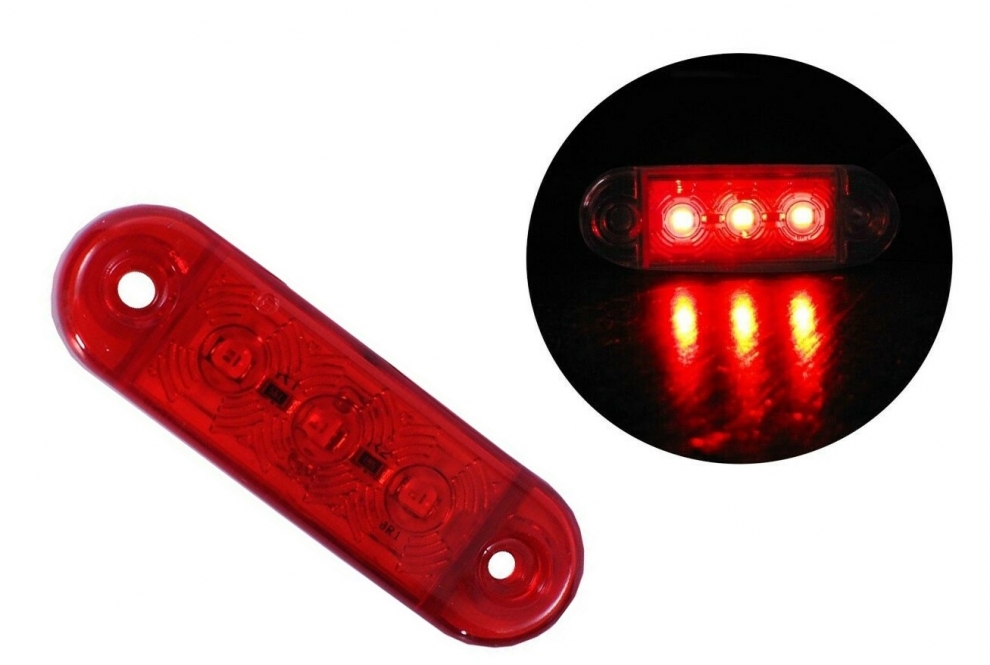 12V-24V - 3 LED indicator spate indicator de gabarit - pentru platforma ...