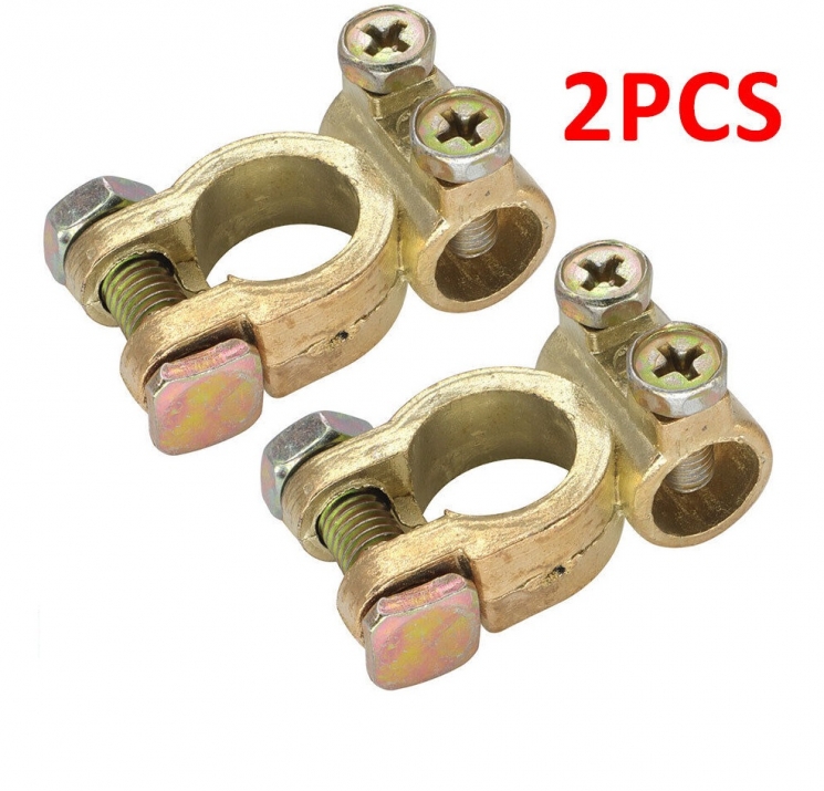 Set 2 borne acumulator cupru, fixare cu 2 suruburi | Flexzon.ro