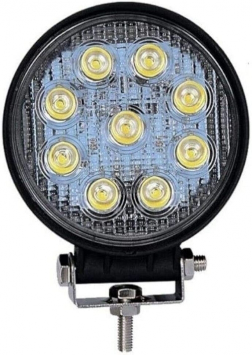 Far LED rotund, lampă cu LED-uri, cu lumină difuză FLOOD, 12V 24V ...