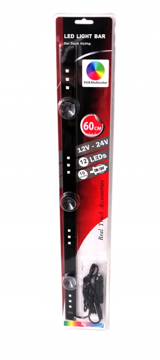 LED Bar, 60 cm, cu 45 LED-uri, 12V - 24V, RGB multicolor | Flexzon.ro