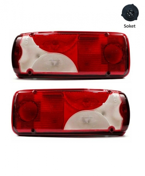Set 2 Led Lampi Stop Auto universale cu priză cu 6 pini și becuri ...