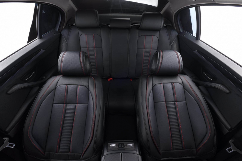 Set huse Scaune Auto Universale Flexzon Lux, Piele ecologica, Negru | Flexzon.ro