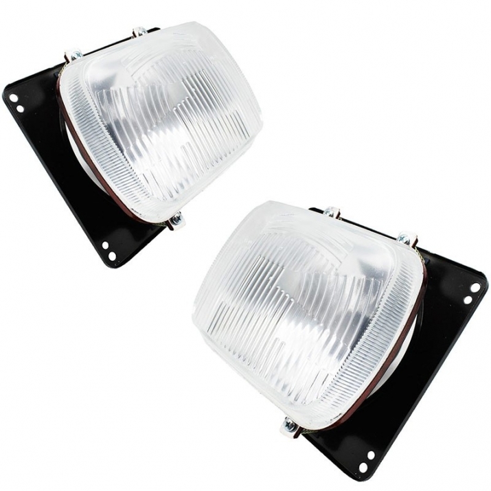 Set Faruri Tractor, Stanga Si Dreapta, Dreptunghiular, Metal si Sticla ...