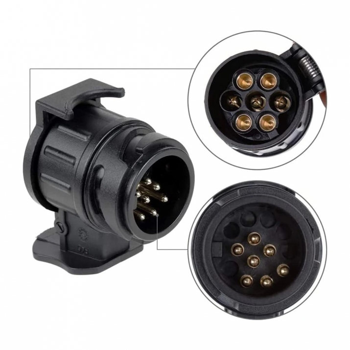 Adaptor pentru mufă de remorcă de la 13 pini la 7 pini 12V | Flexzon.ro