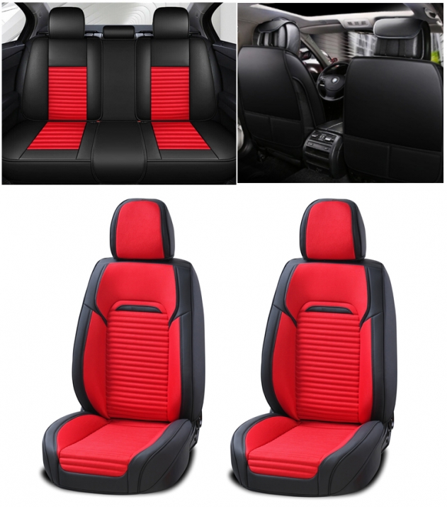 Set Huse Scaune Cu Perne Tetiera Auto, Universale, Lux, Piele Ecologica ...