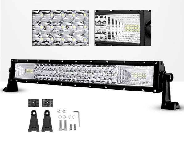 55 Cm LED Bar 7D 324W 12V-24V TRI-row Spot & Flood Combo Beam | Flexzon.ro
