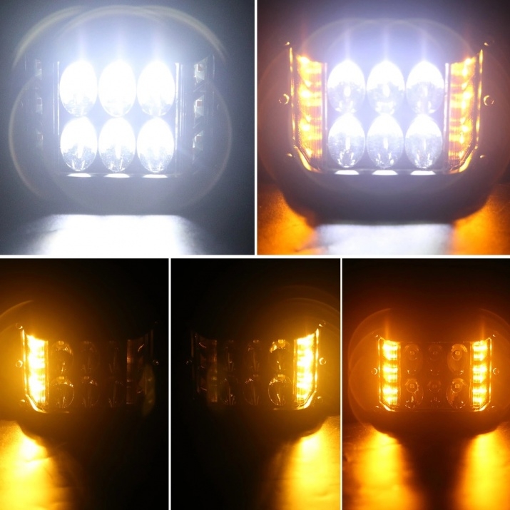LED Proiectoar Flexzon, Bicolor, Alb si Galben Stroboscop, 45W, 12V-24V ...