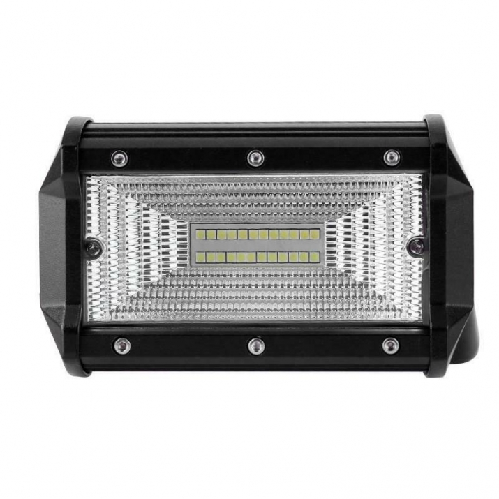 LED Proiectoar Flexzon 72W 12V-24V, 13cm, pentru ATV, Jeep , Motor, Flood | Flexzon.ro