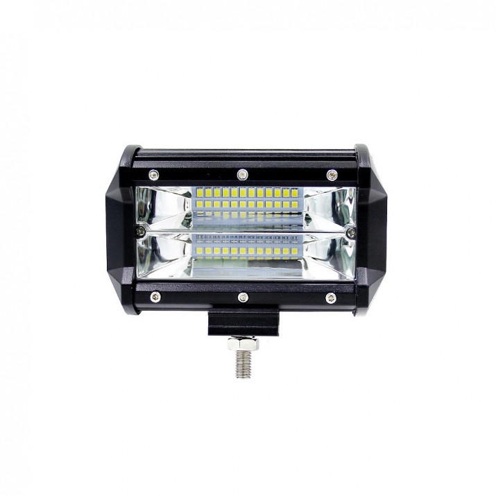 LED Proiectoar Flexzon 72W 12V-24V, 13 Cm,24 Leduri pentru ATV, Jeep , Motor, Barca Spot si ...