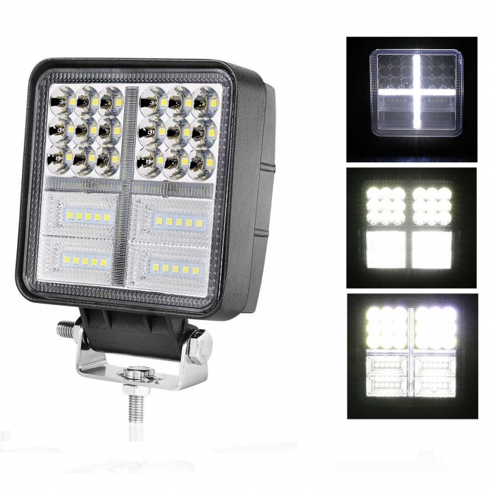 LED Lampa Flexzon Lumina Ceata Iluminat 162W 12V / 24V Flood Beam Exterior Jeep Cabina | Flexzon.ro