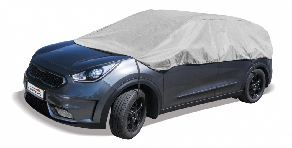 Husa auto CARPASSION Partial, XL 295 cm x 130 cm, gri | Flexzon.ro